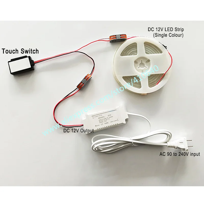 Trumsense DC 12V Touch Switch WS08CA for LED Strip Intelligent Stepless ...