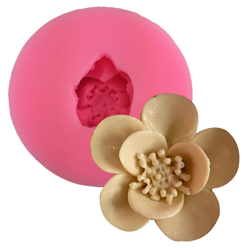 Floral-aromatic-plaster-silica-gel-mould-soap-candle-drip-mould-cake ...