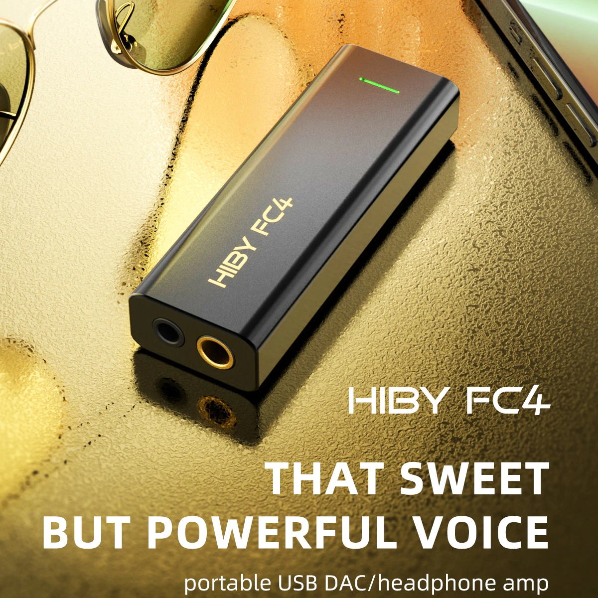 HiBy Dongle de decodificación FC4 USB DAC, amplificador de auriculares MQA, Audio DSD256, 3,5 MM ...