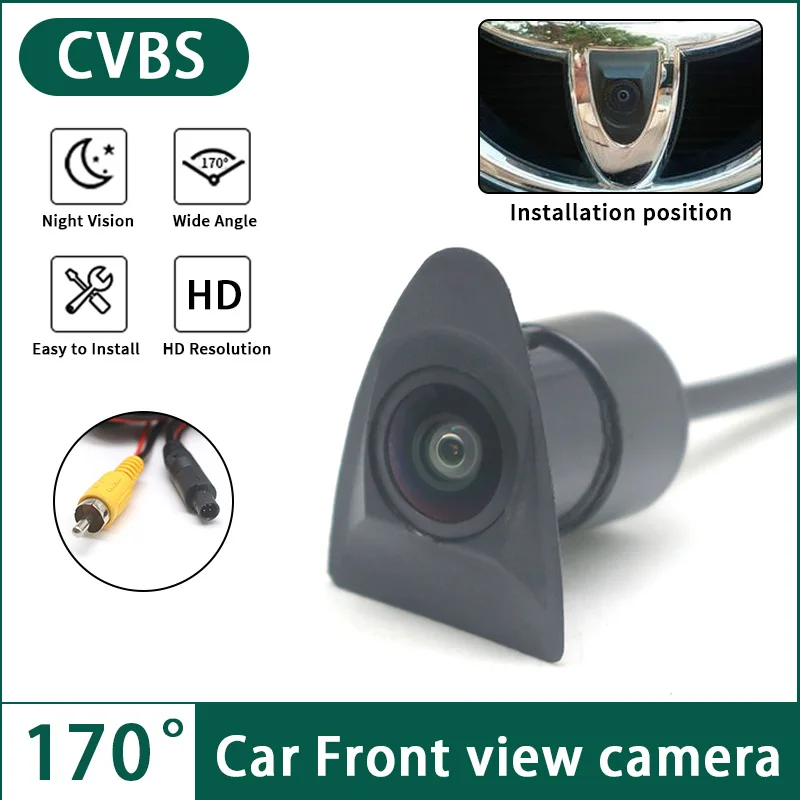 170° Wide Angle Waterproof Night Vision Vehicle Front View camera For ...