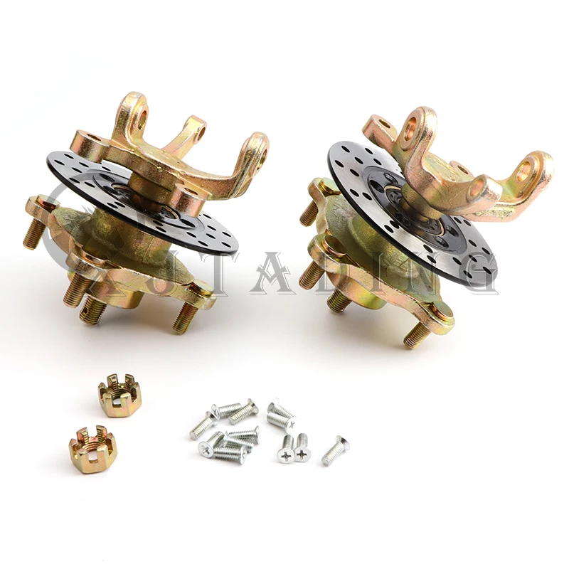 Steering-Strut-Knuckle-Spindles-with-110mm-M10-4-STUD-Wheel-Hubs-130mm ...
