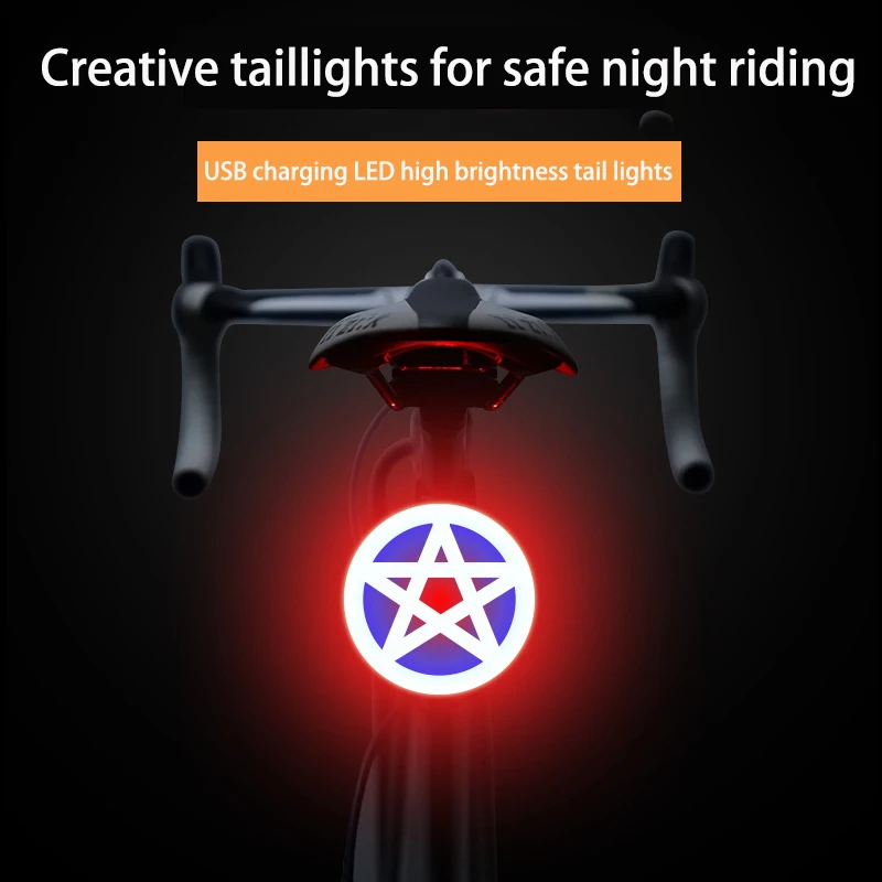 Bike-Funny-Love-Shaped-Tail-Light-Bike-Light-Rechargeable-Mountain-Bike ...