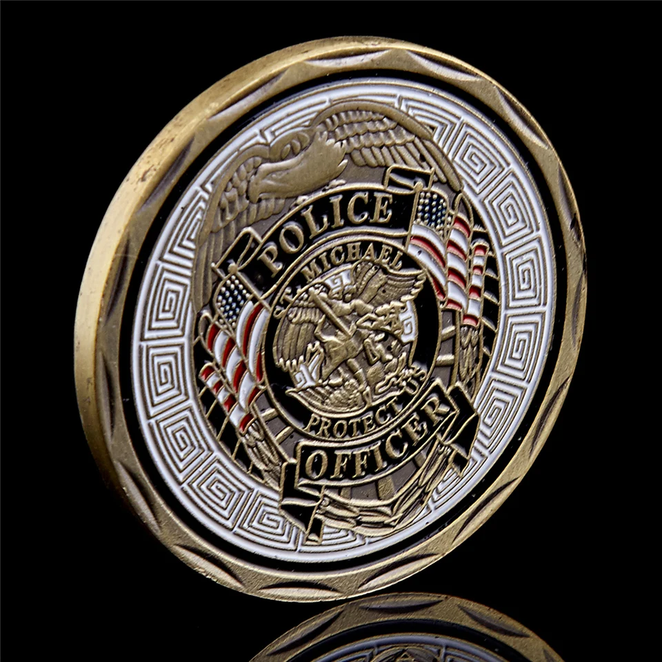 St. Michael Patron Saint Of Law Enforcement Challenge Coin With Prayer ...