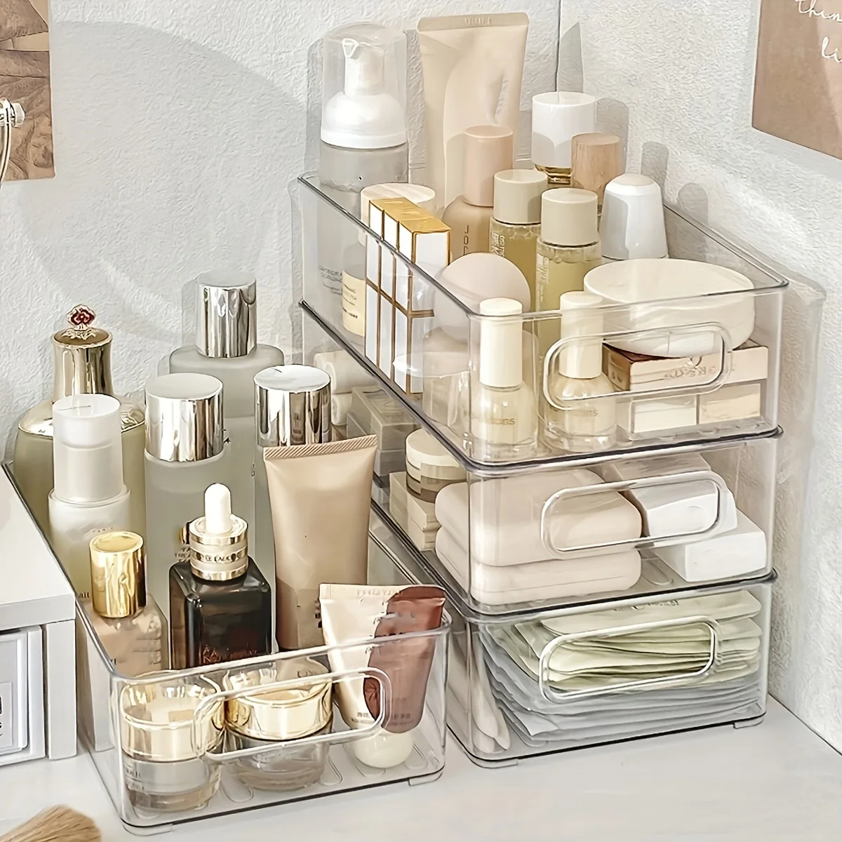 Acrylic Storage Box Desktop Cosmetics Transparent Plastic Box Drawer ...