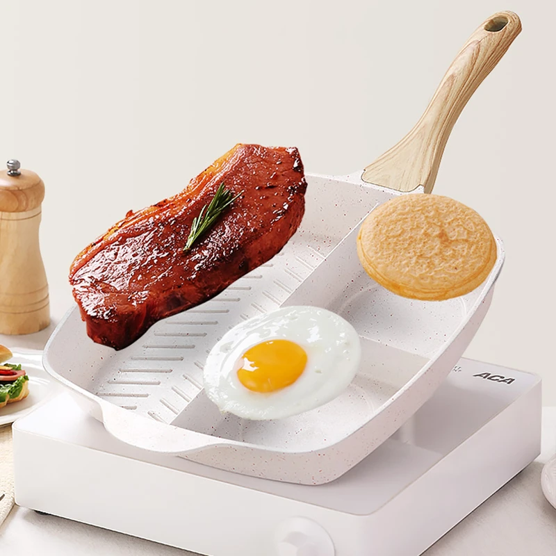 Three In One Frying Pan Multi Purpose Separation Non Stick Wok ...