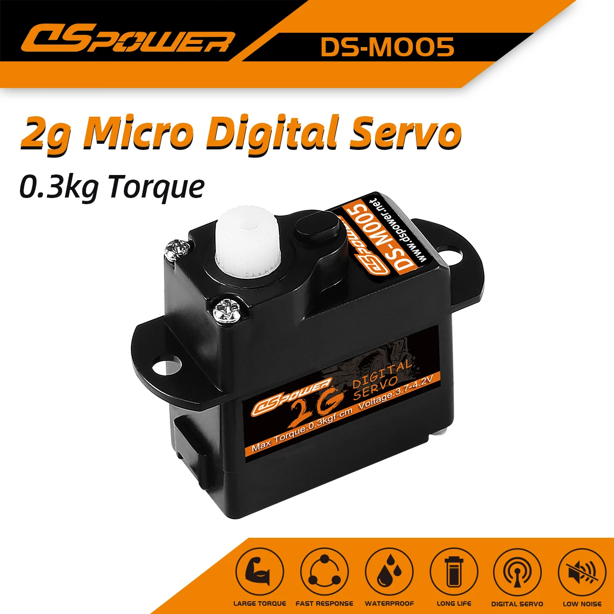 Small Servo K-Power Ultra-Micro Servo - 5g, 0.8kg Torque, 0.08s Speed ...