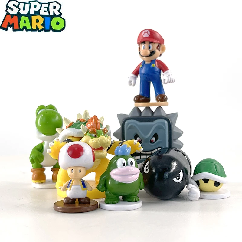 Figuras de acción de Super Mario Bros, modelos de dibujos animados de ...