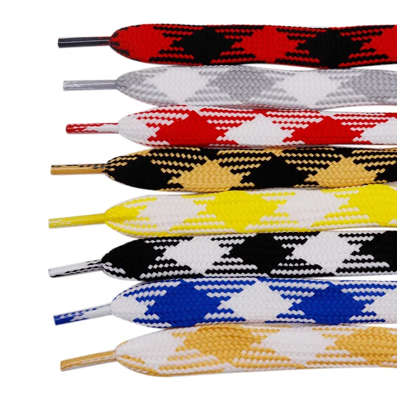Coolstring-18MM-Checkered-Wide-Polyester-Shoecord-Plastic-Tips-Series ...