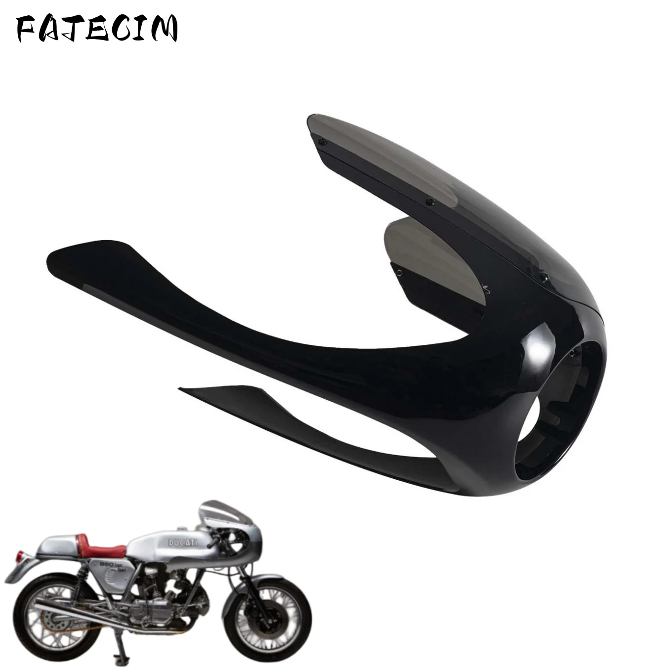 Cafe Racer Front Fairing Classic Rickman Style Motorcycle Fairing For ...