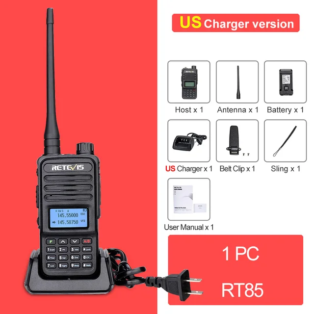 Retevis Walkie Talkie RT85 Ham Two-way Radio Stations 5W Walkie-talkies ...