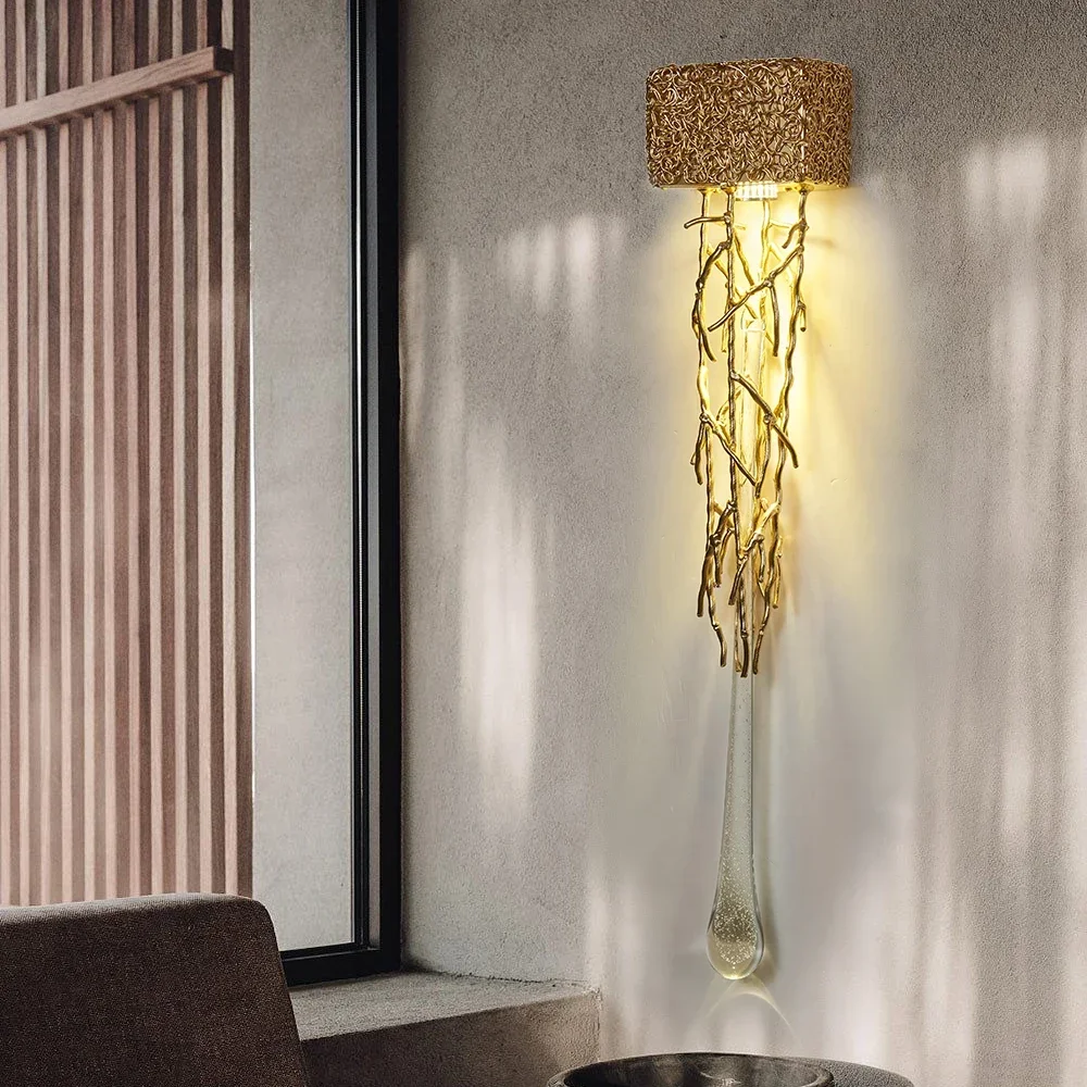 2025 Bedside Crystal Wall Scone Lamp For Bedroom Stairs Living Room ...