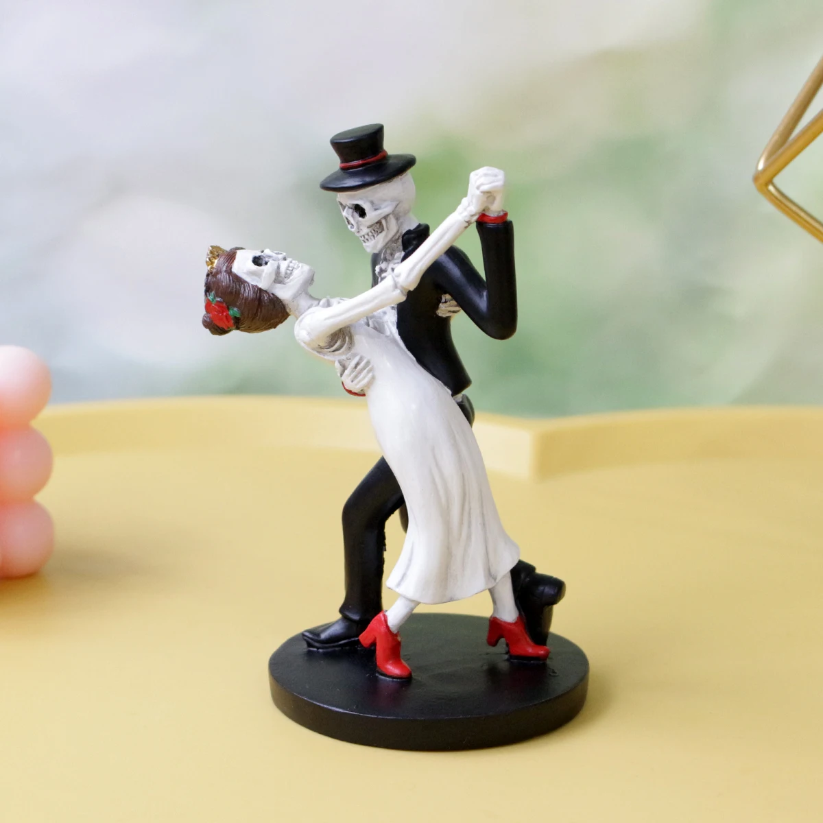 1pc dancing skeleton couple resin statue, Valentine's Day romantic ...