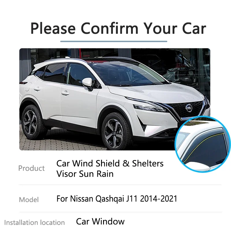 For Nissan Qashqai J11 Rogue Sport 2014 2021 Sun Window Door Side Vent Visor Rain Deflectors Guards Smoke Trim Car Accessories AliExpress