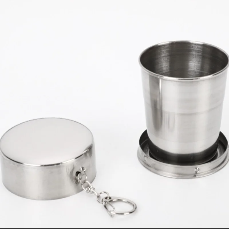 75-150-250ML-Stainless-Steel-Folding-Cup-Camping-Cookware-Retractable ...