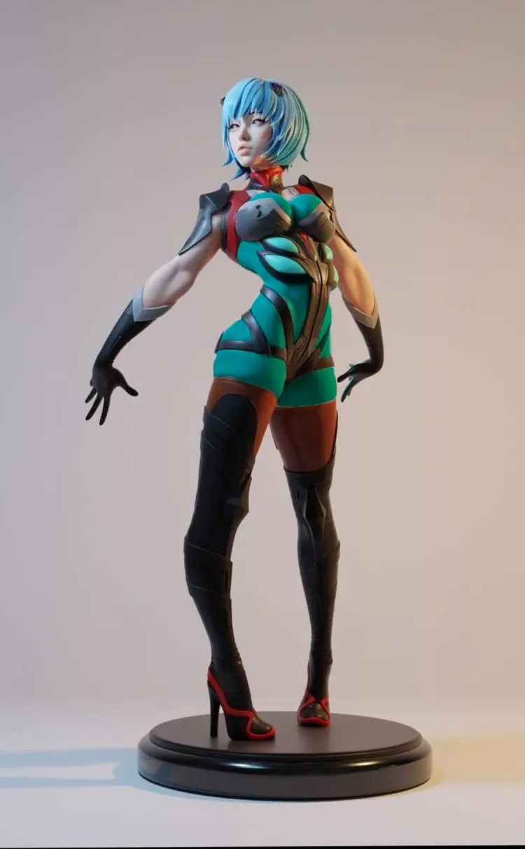 1/24 75mm 1/18 100mm Resin Model Kits EVA Girl Unpainted No Color RW-939