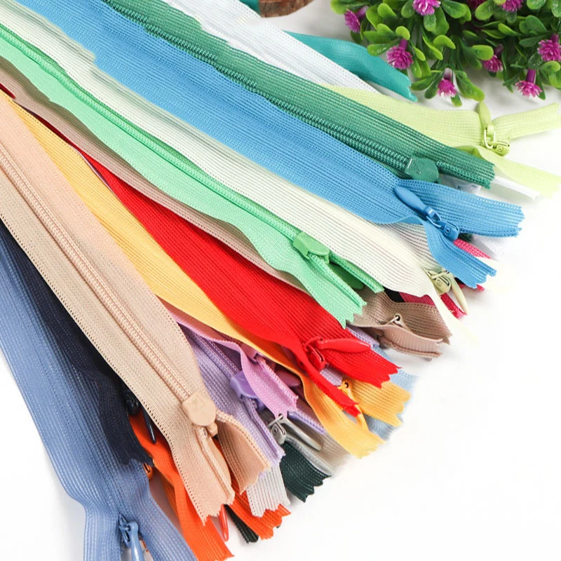 50Pcs-3-Invisible-Zippers-DIY-60CM-Close-End-Nylon-Zippers-For-Sewing ...