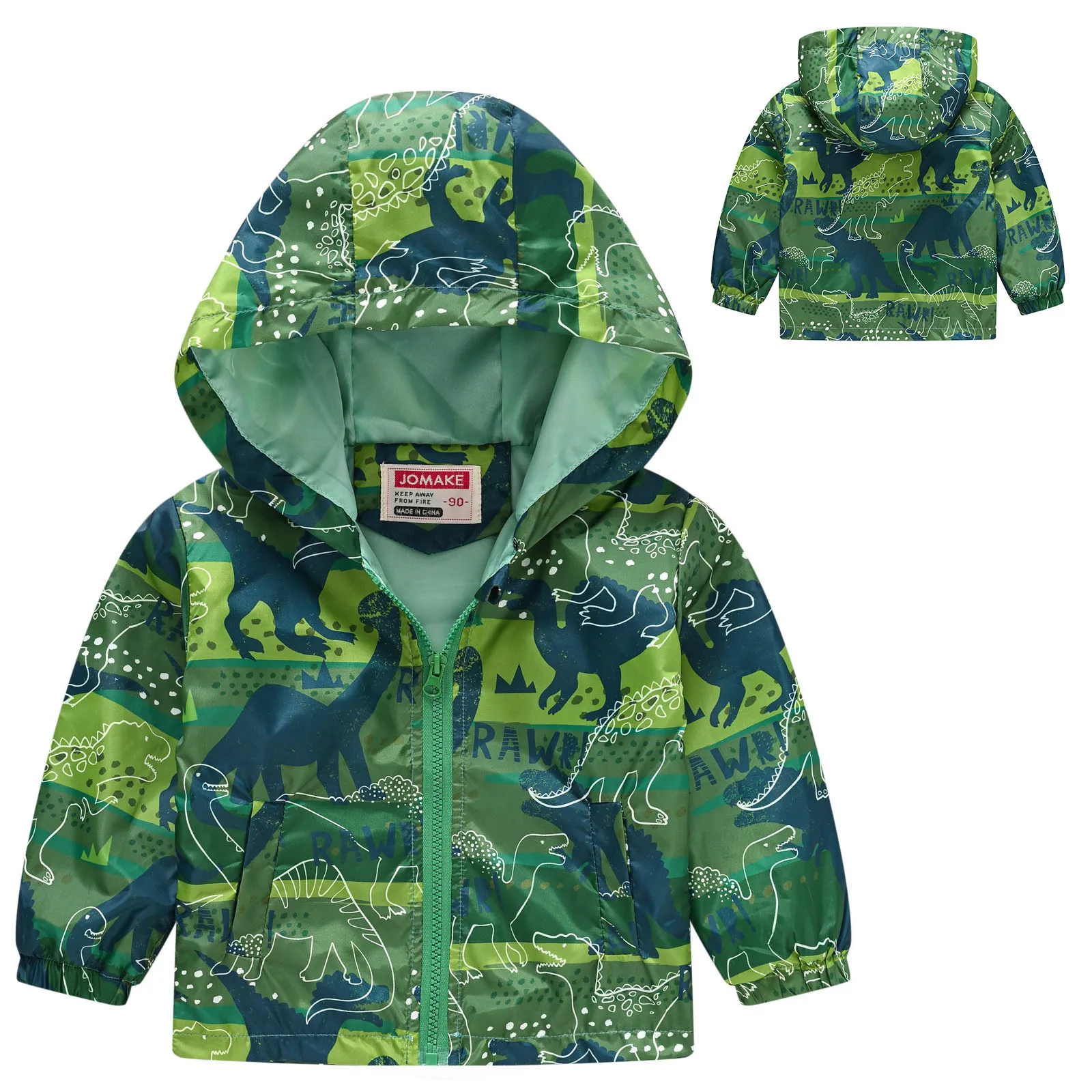 Cartoon-Dinosaur-Print-Hooded-Jackets-For-Toddler-Boys-Long-Sleeve ...