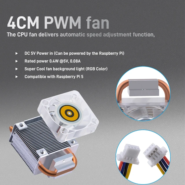 Pi 5 OLED Display GeeekPi Raspberry Pi 5 Mini Tower Kit - ICE Tower ...