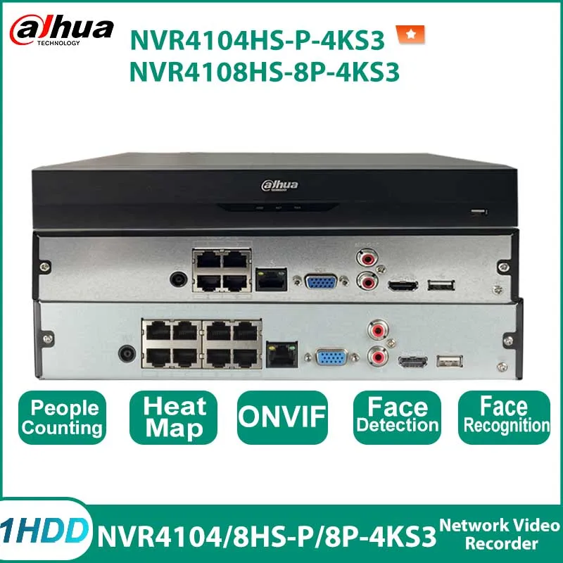 Dahua-NVR4104HS-P-4KS3-NVR4108HS-8P-4KS3-4-8-CH-PoE-Smart-Ai-Video ...