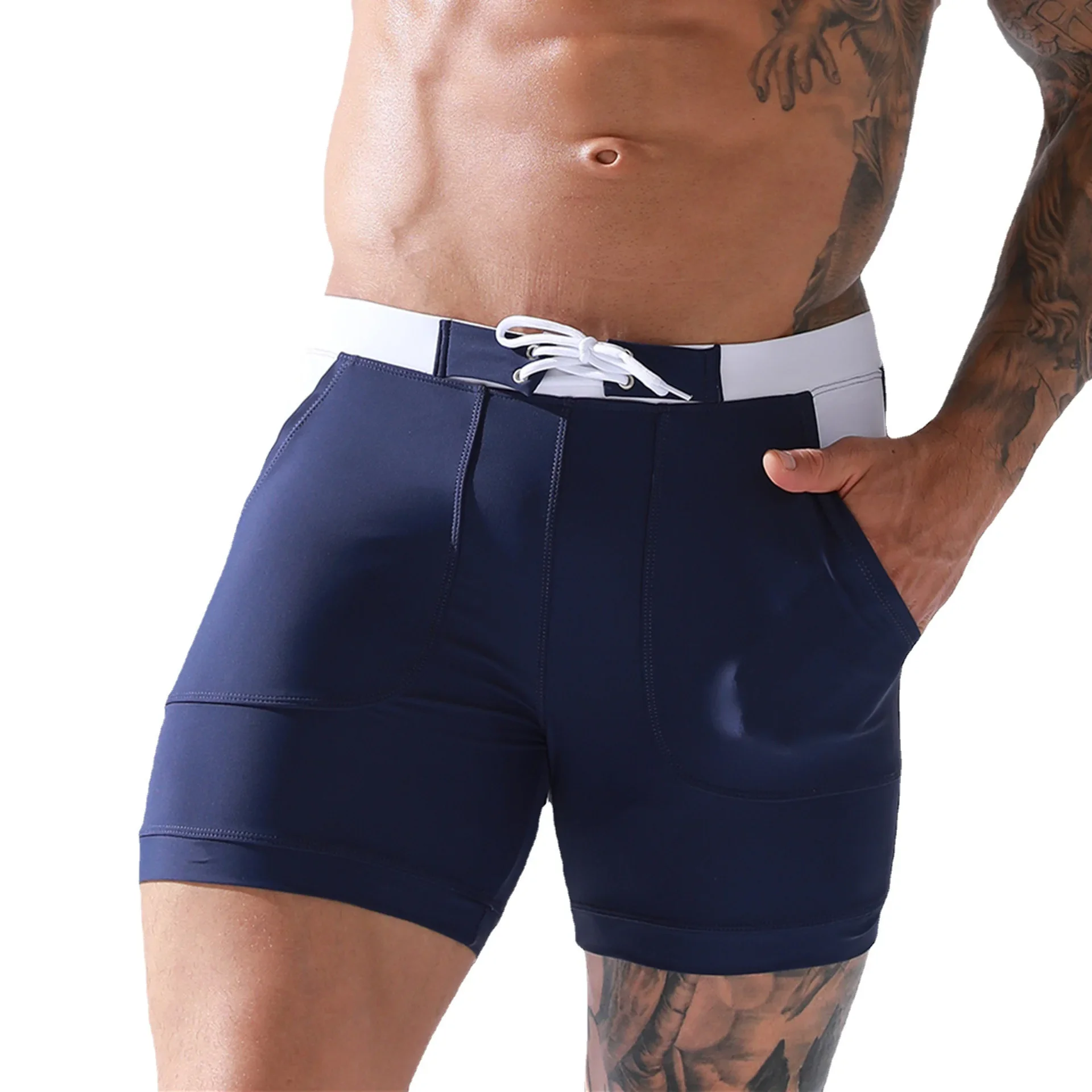 Maillot-de-bain-sexy-s-chage-rapide-pour-homme-cale-on-boxer-v-tement ...
