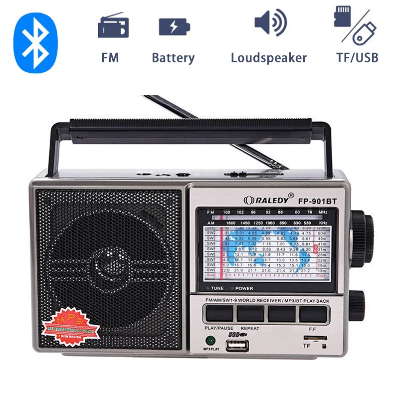 Portable-Multi-functional-Radio-FM-Bluetooth-Play-U-disk-SD-Card-MP3 ...