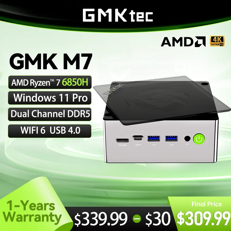 GMKtec-Mini-Pc-M7-AMD-Ryzen7-PRO-6850H-NUCBOX-AMD-Radeon-680M-Window-11 ...