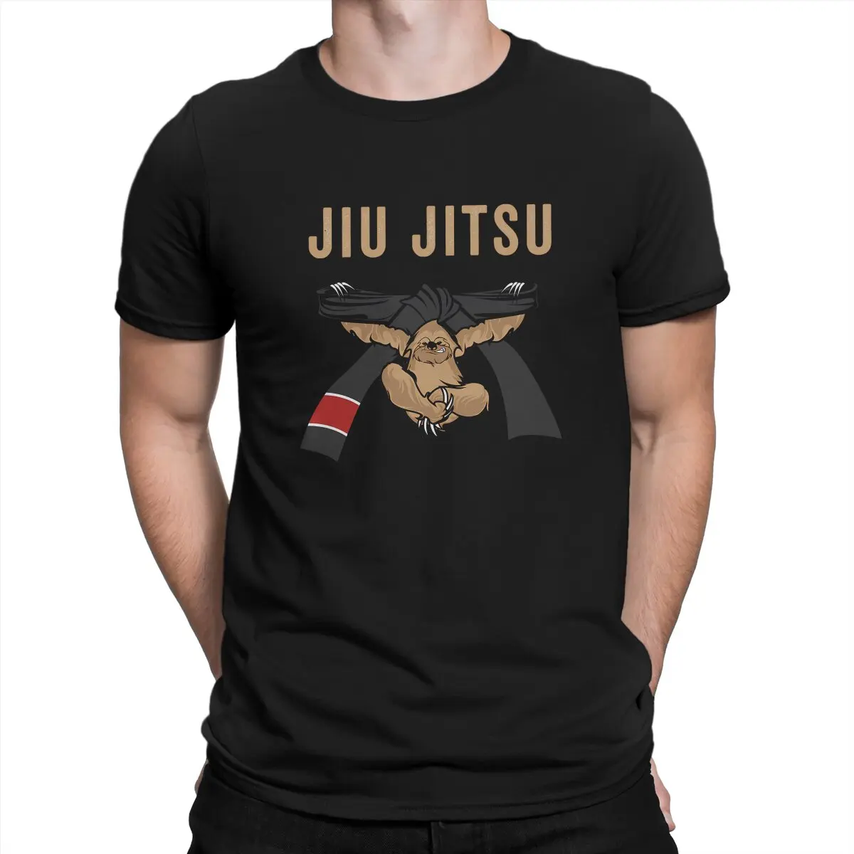 BJJ-Sloth-Jiu-Jitsu-Black-Belt-with-Text-Brown-Light-Unique-TShirt ...