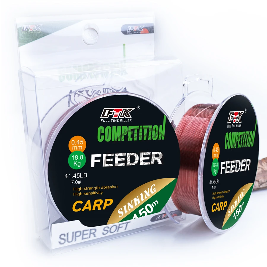 FTK 150M Monofilament Carp Fishing Line Wine Super Strong Nylon Line ...