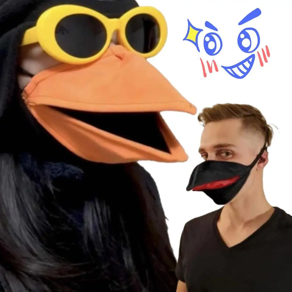 Funny 3D Movable Bird Beak Mask Breathable Animal Mouth Face Cover For ...
