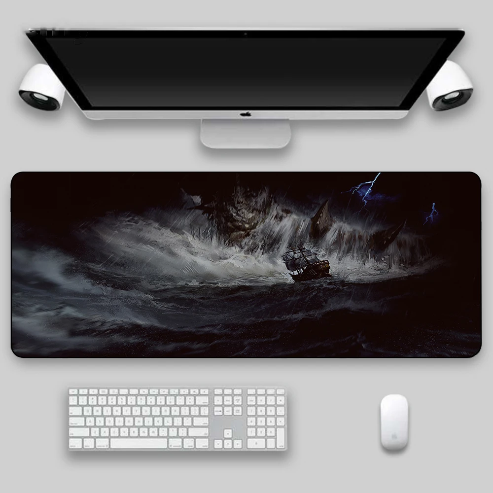 Wave storm sailing mouse pad table mat pirate sailing computer pc ...
