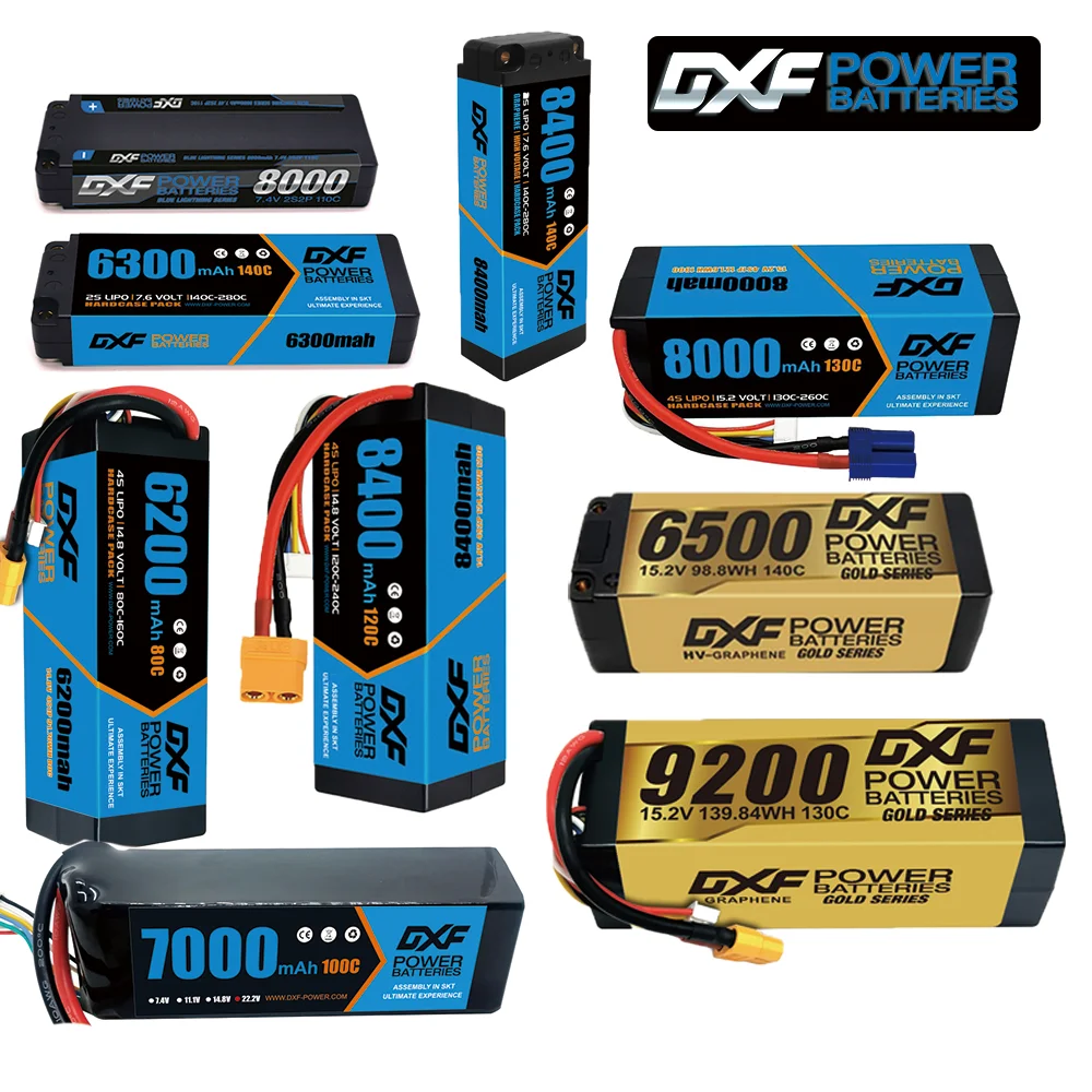 DXF Lipo 2S 3S 4S 6S Battery 8000mAh 8400mAh 6750mAh 9200mAh 6500mAh ...
