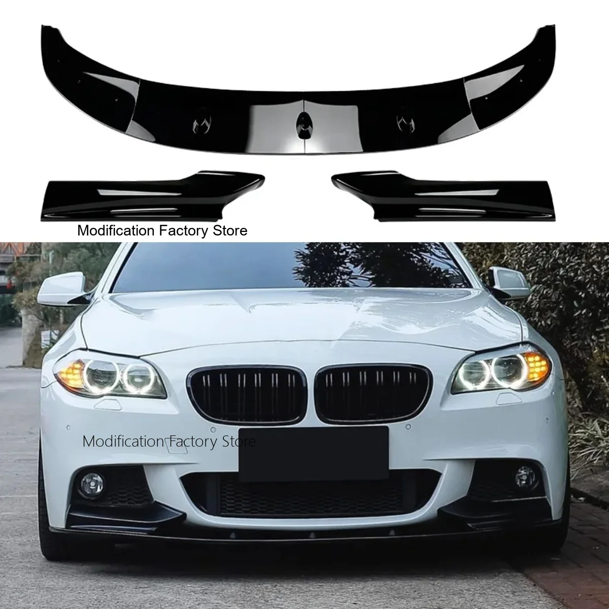 CAR FRONT BUMPER LIP For BMW 5 Series F10 F11 520 523 525 535 M Sport ...