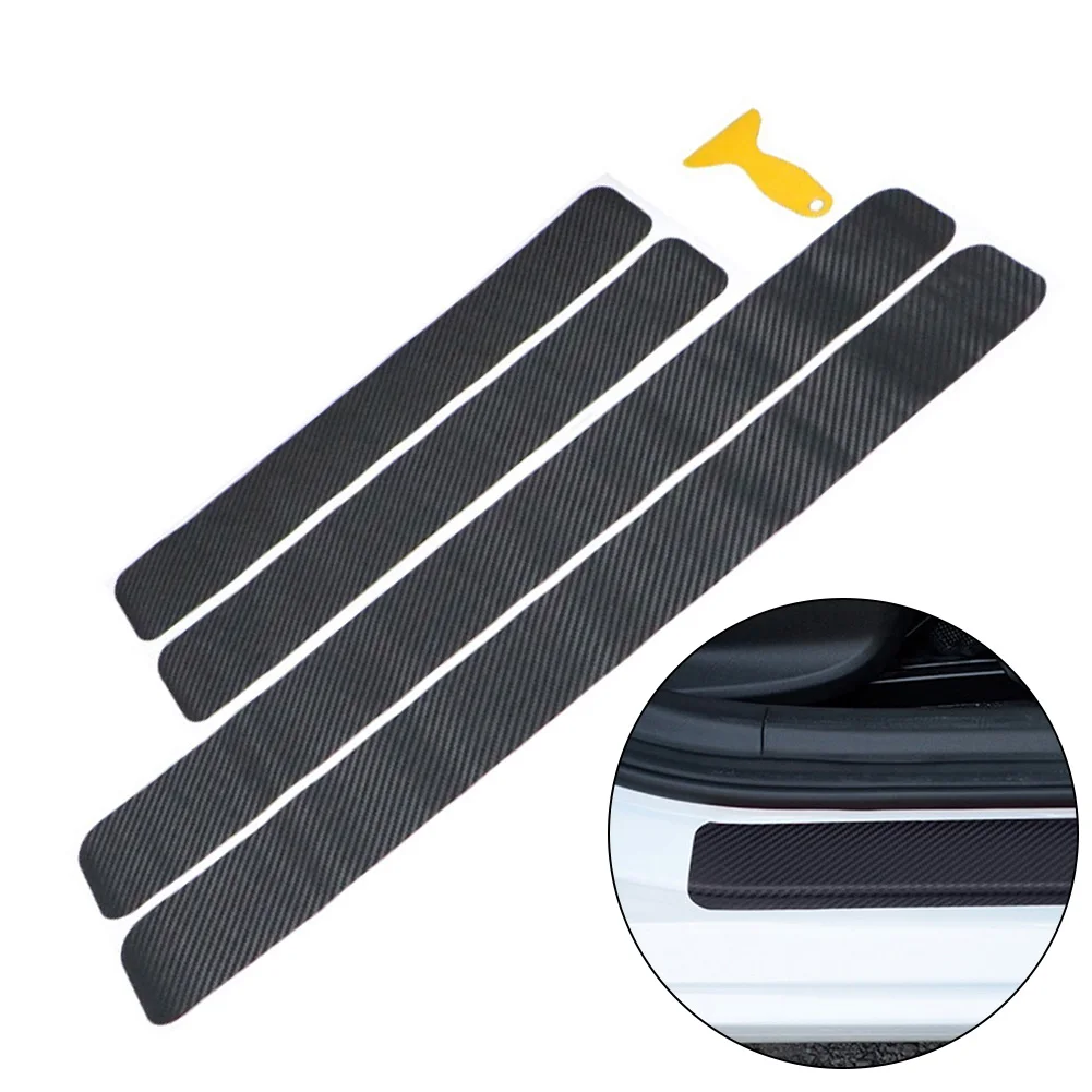 4pcs-Anti-scratch-Sticker-Sticker-Accessory-60-6-8-2cm-Black-Carbon ...