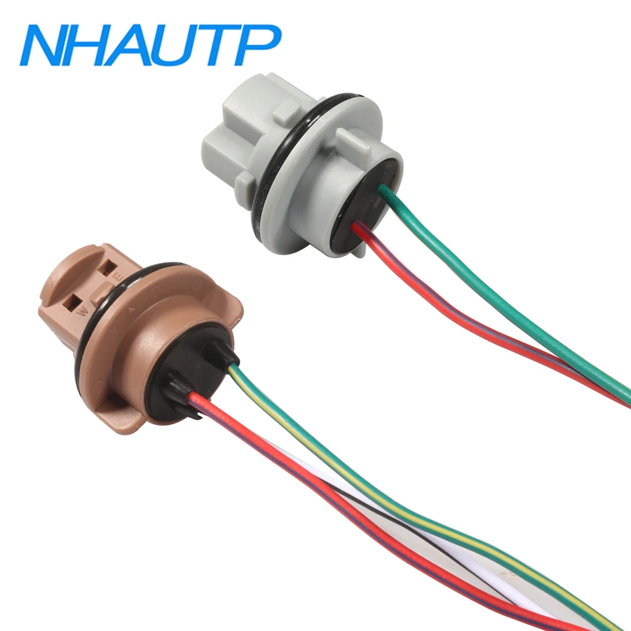 NHAUTP 2Pcs T20 7443 Socket Adapter W21/5W 7440 W21W LED Connect Wiring ...