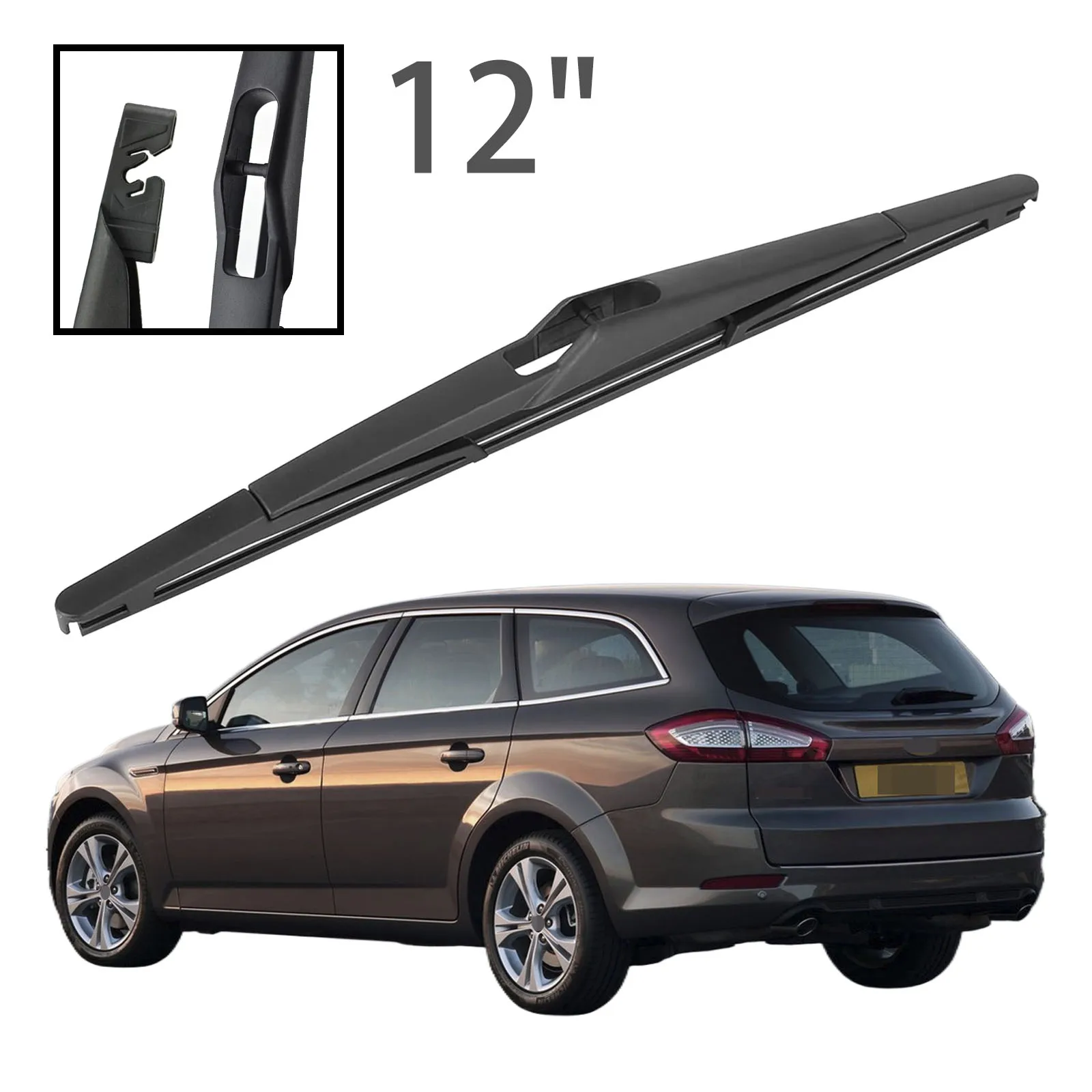 12" Rear Windshield Windscreen Washer Wiper Blade For Ford Mondeo 4 IV ...