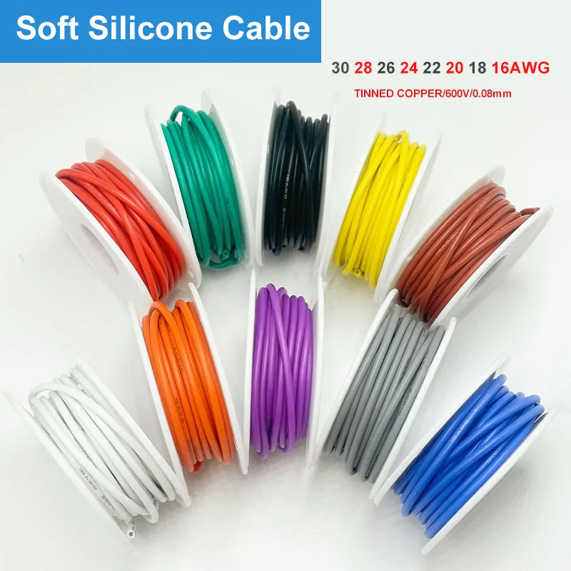 Silicone-Wire-16awg-18awg-20awg-22awg-24awg-26awg-28awg-30awg-Flexible ...