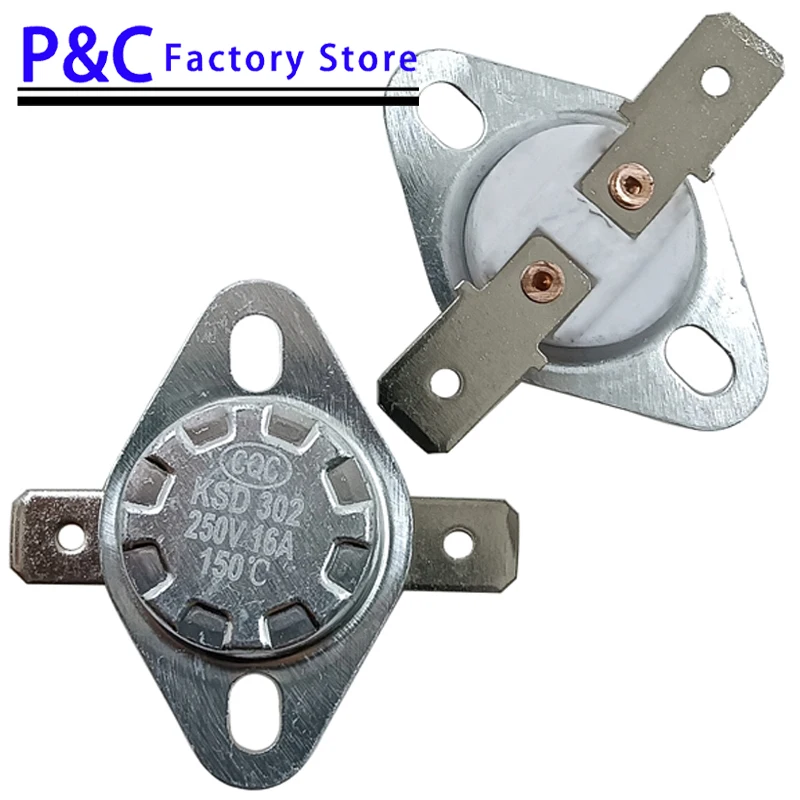 2PCS-KSD302-16A-250V-40-200-Degrees-Ceramic-KSD301-Normally-Closed ...