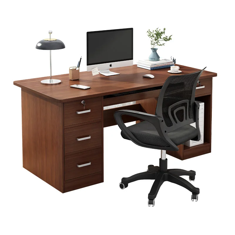 Desk-chair-combination-staff-single-simple-modern-desk-office-work ...