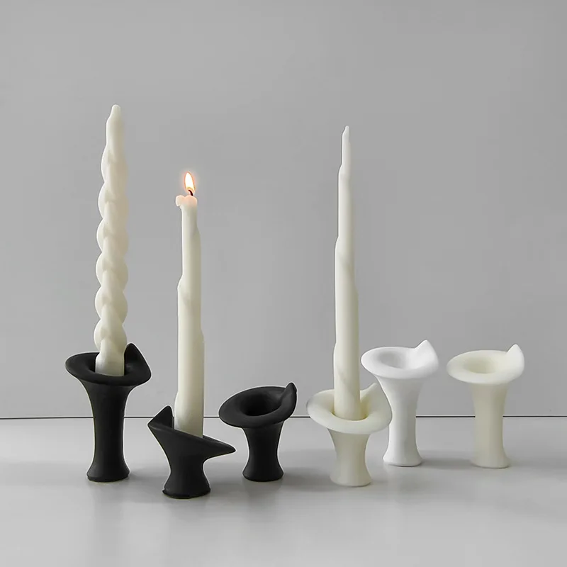 Silicone Mold for European Long Candle Holder Aromatherapy Candlestick ...