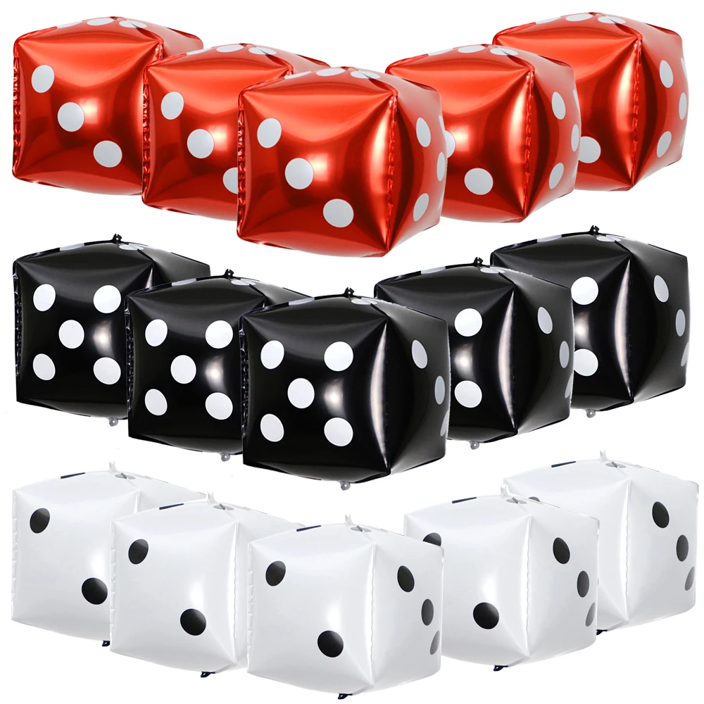 5pcs-Dice-Balloon-18cm-Cube-Dice-Aluminum-Foil-Balloosn-Casino-Balloons ...