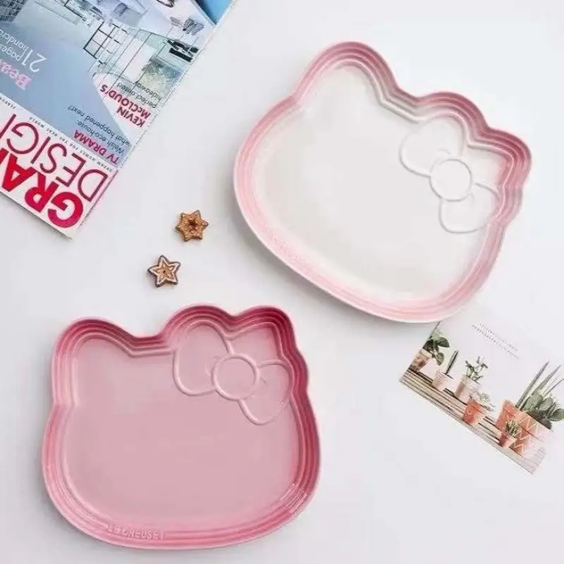 Kawaii-Sanrio-Hello-Kitty-Plate-Cutlery-Cartoon-Children-s-Snack-Fruit ...