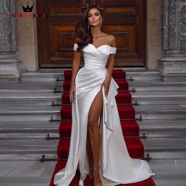 White Prom Dress Train