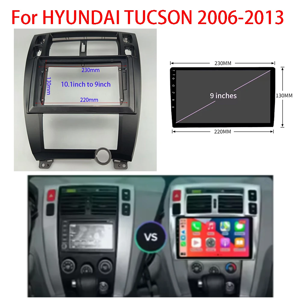 For 2006-2013 HYUNDAI TUCSON (7/9/10.1 INCH) Car Radio Fascias Android ...