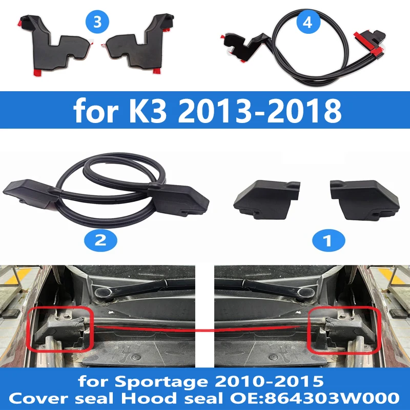 Ruili603-for-Kia-2010-2015-Sportage-Cover-seal-Hood-seal-for-k3-2013 ...