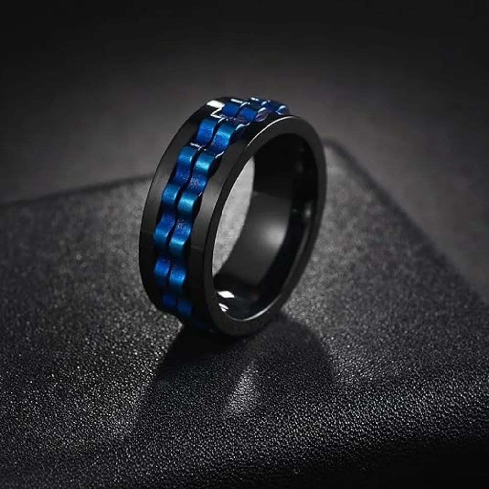 Punk-Style-Fidget-Ring-Made-of-Stainless-Steel-Rotatable-Design ...