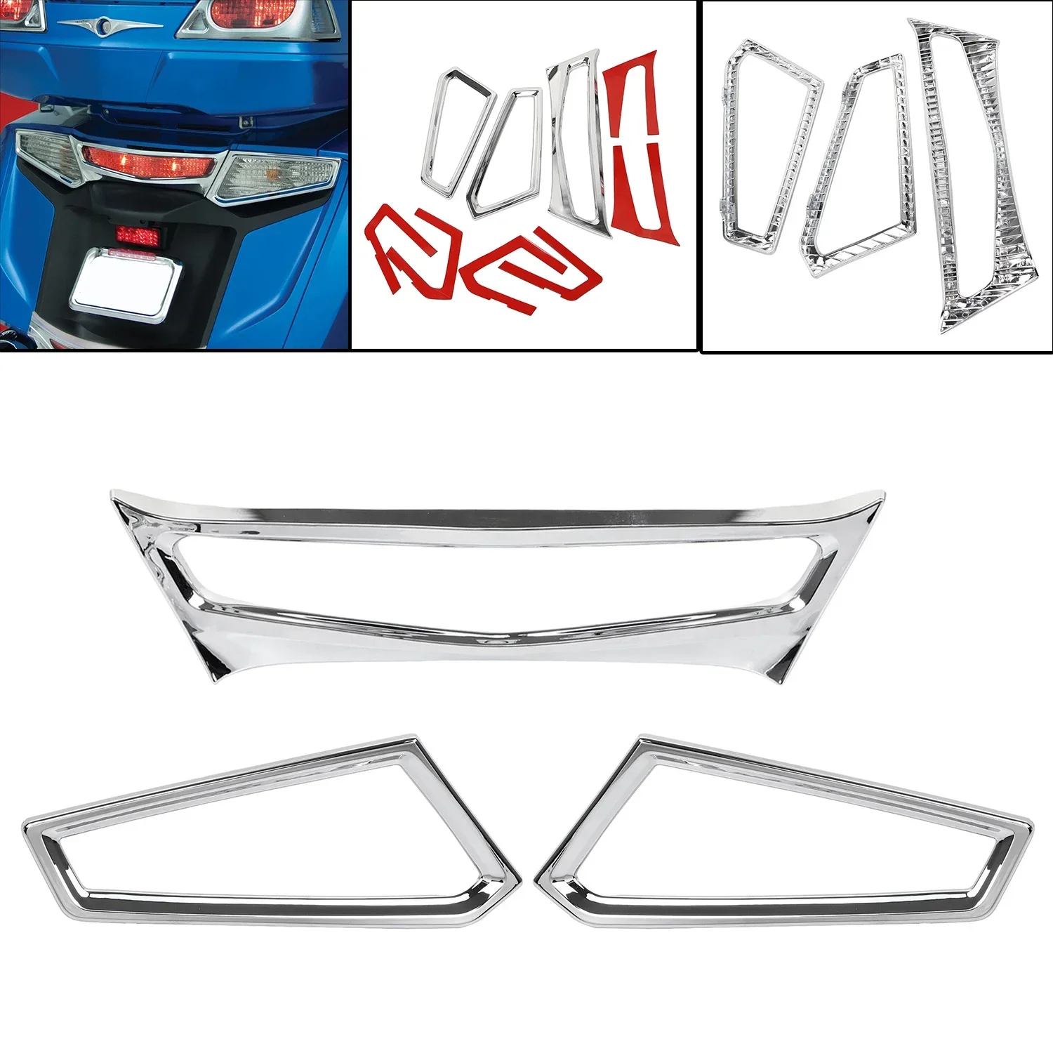 Motorcycle Tail Light Lens Trim For Honda Goldwing GL1800 Gold Wing GL ...