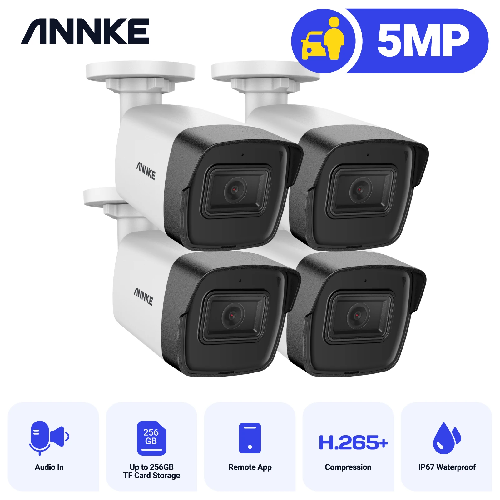 ANNKE-C500-1PC-Ultra-FHD-5MP-POE-IP-Camera-IP67-Outdoor-Waterproof ...