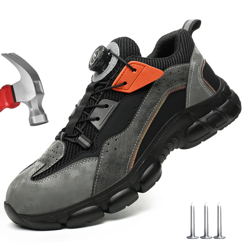 Men's Steel Toe Work Safety Shoes Lightweight Indestructible Security ...