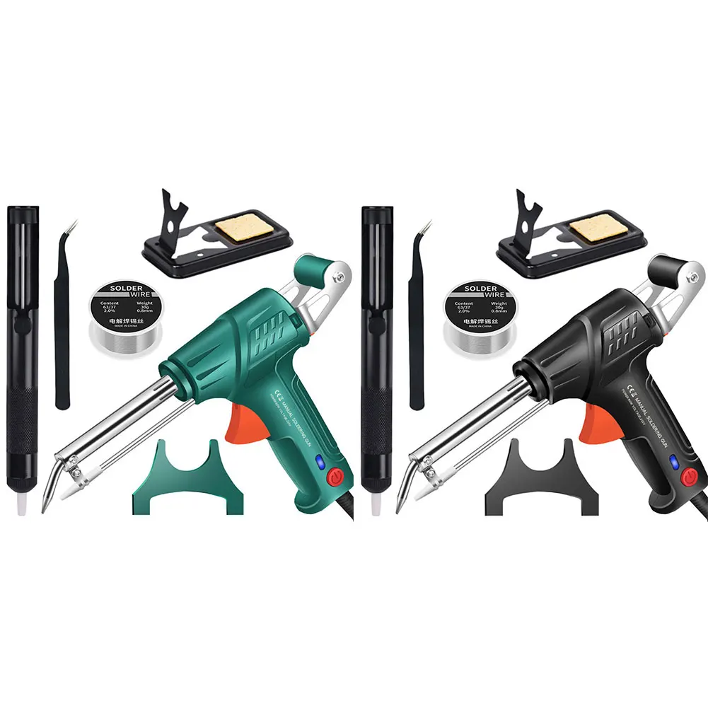 Soldering Iron Kit Solder Wire Desoldering Pump Tweezers Soldering Gun ...