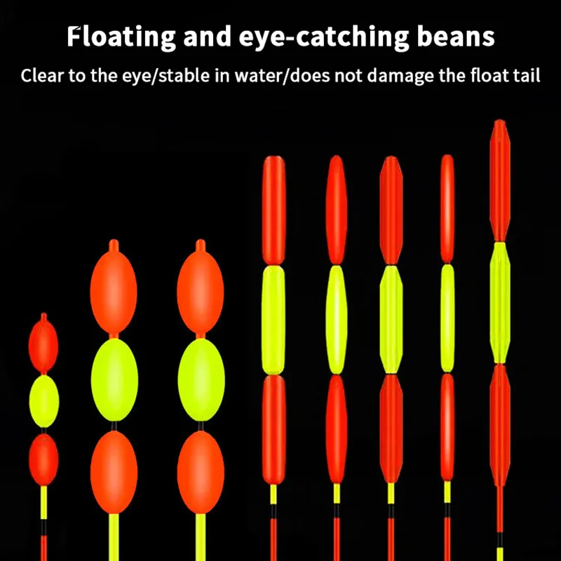 30/50PCS Fishing Float Bobbers Fluorescent Drift Ball Foam Strike ...